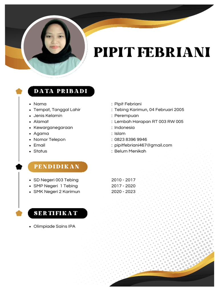 CV Pipit Febriani | PDF