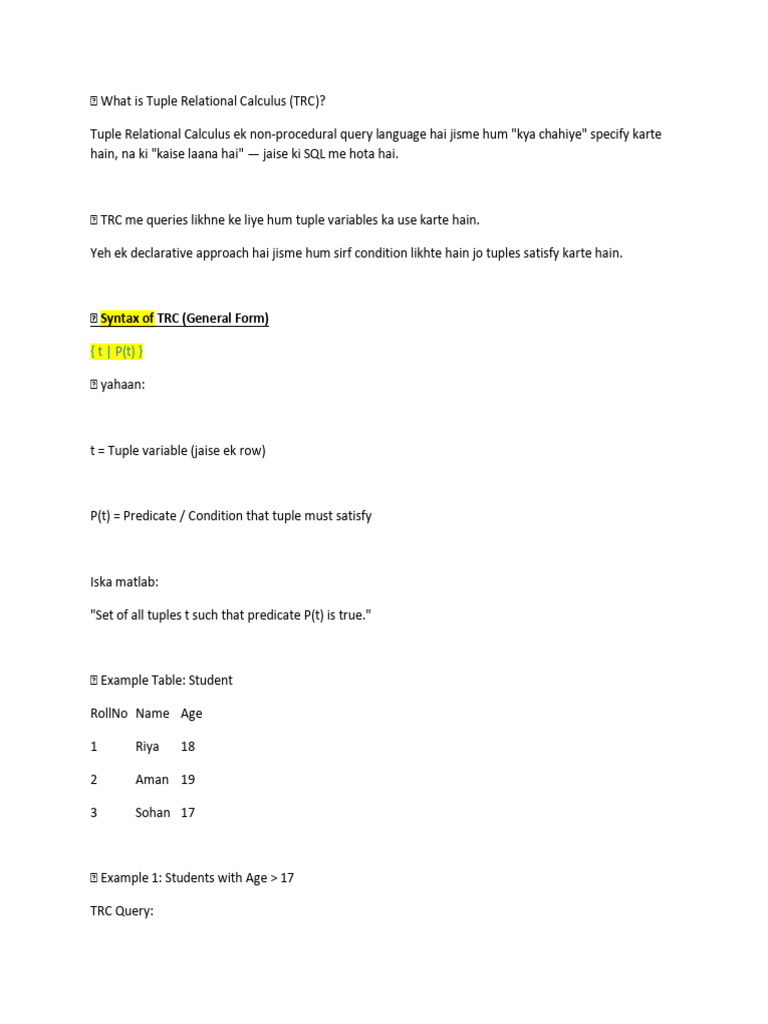 What Is Tuple Relational Calculus Pdf 7836