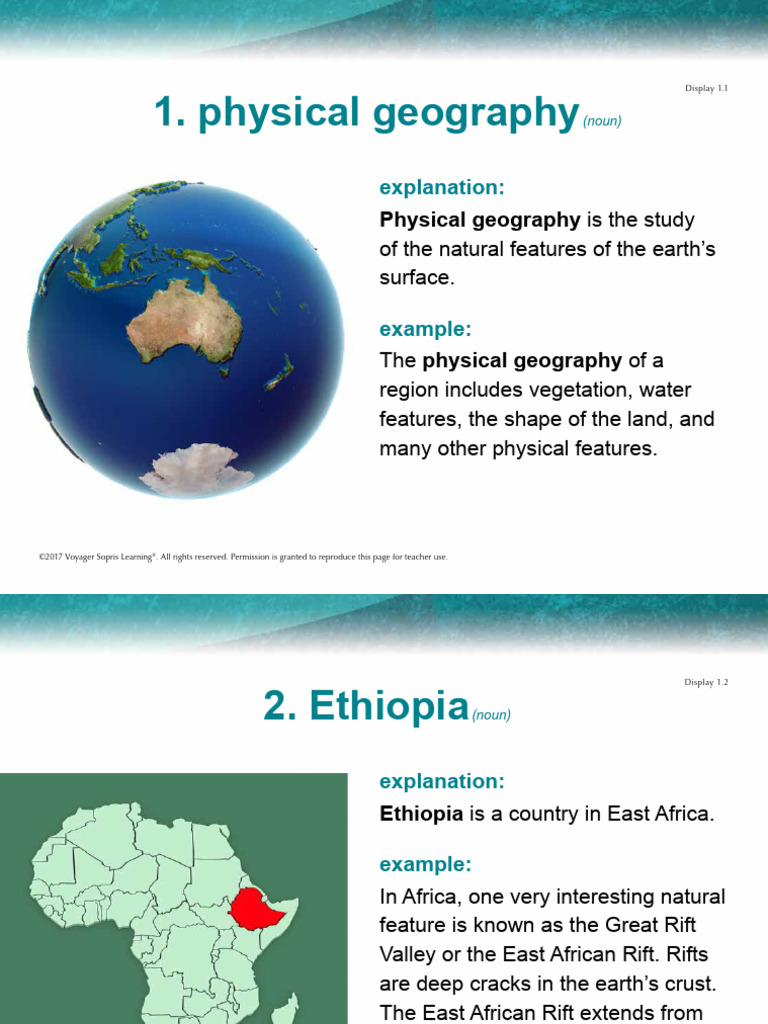 Social Studies - Unit 1 Displays | PDF | Continent | Volcano