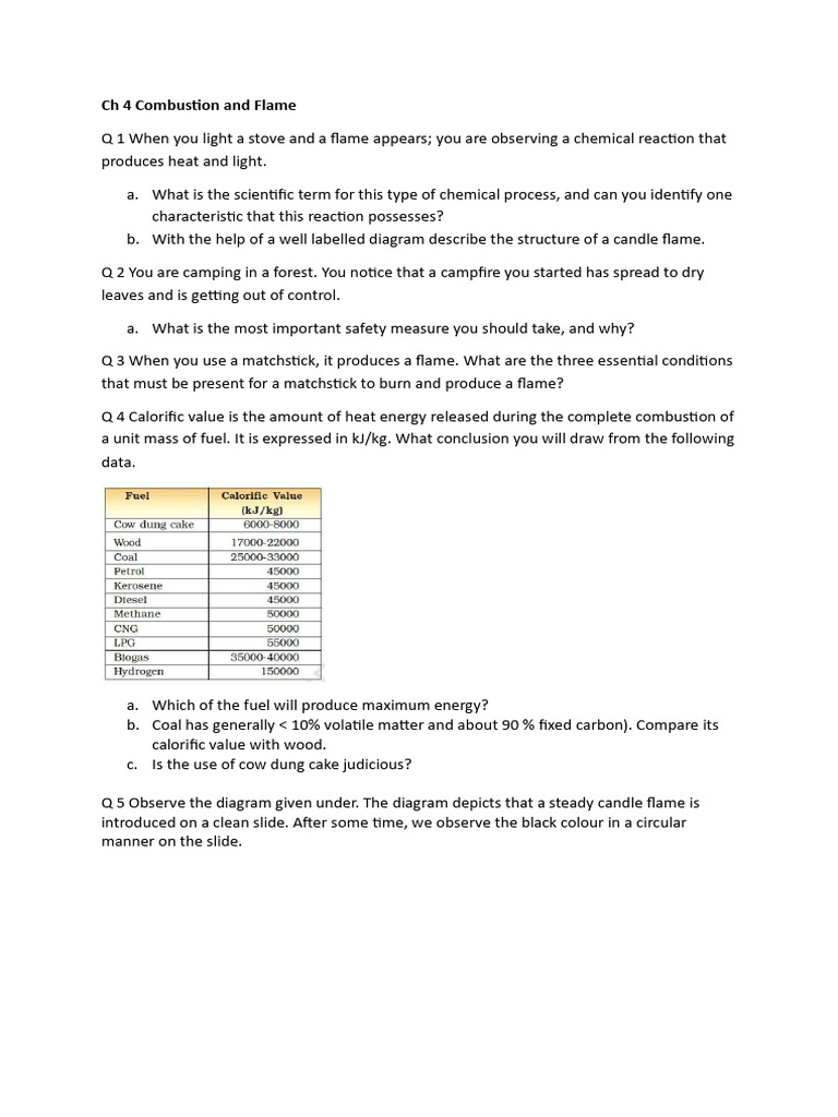Combustion and Flame: Key Concepts | PDF