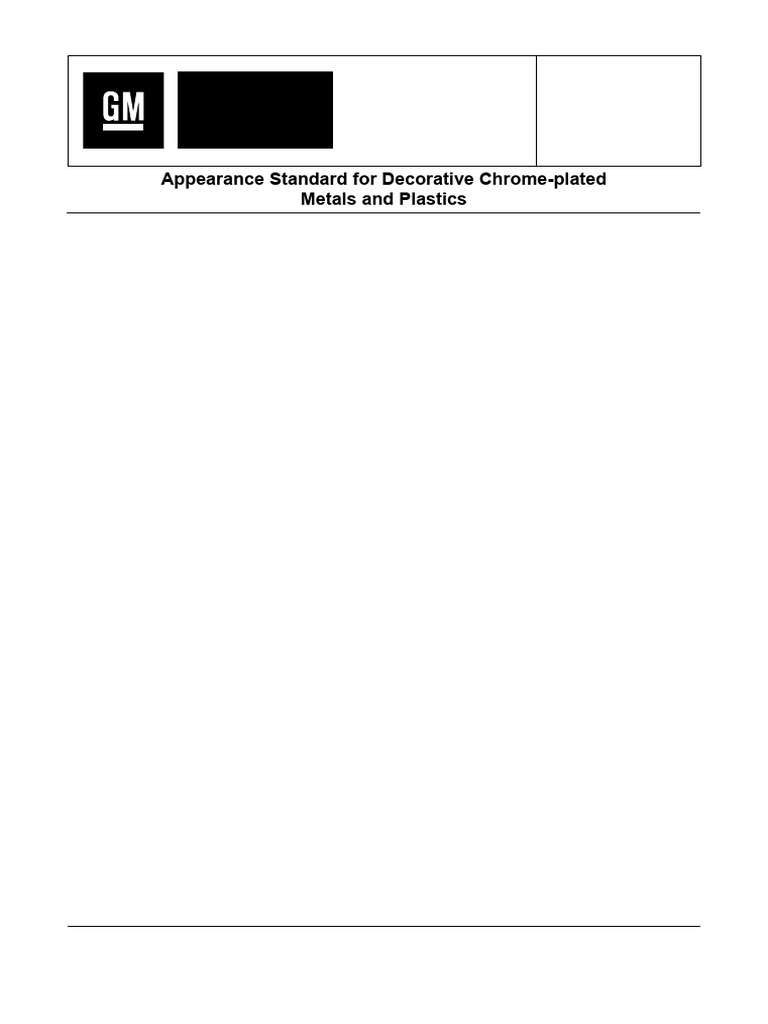Chrome-Plated Parts Appearance Standards | PDF | Materials