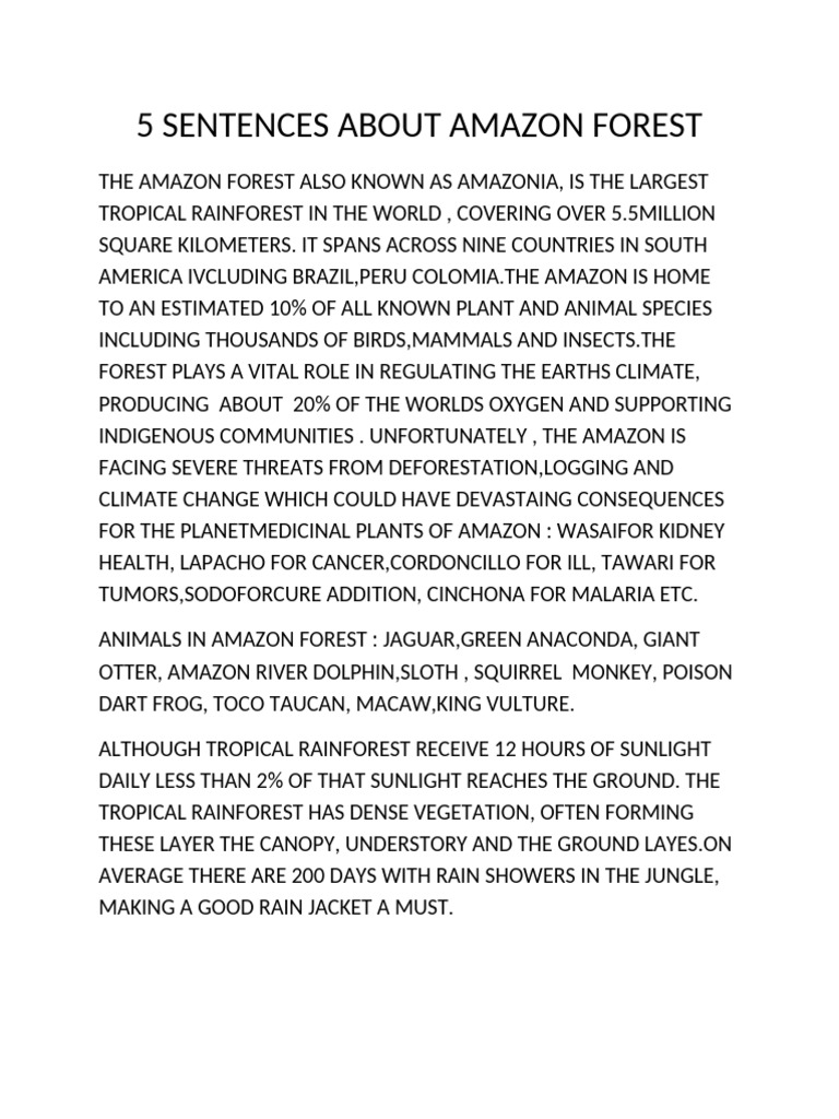 Amazon Rainforest Overview and Quotes | PDF