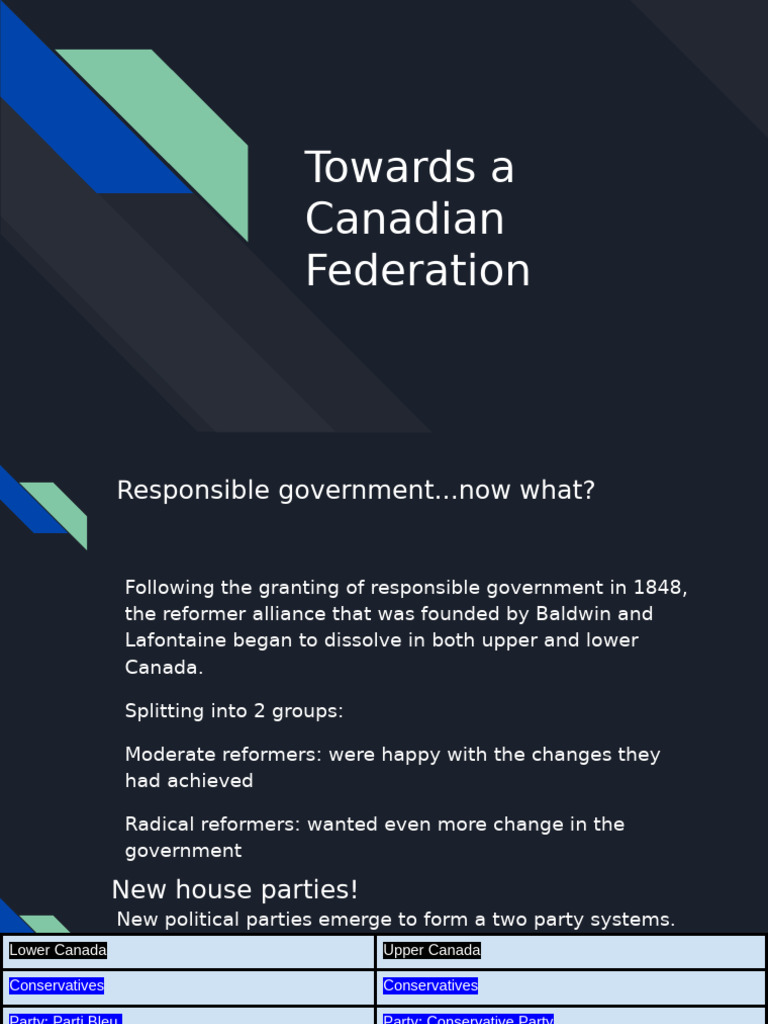 Towards A Canadian Federation 2 | PDF