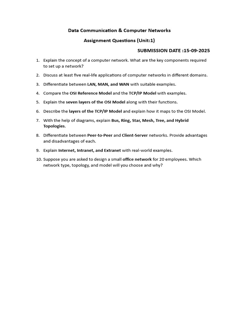 Unit 1 Assigenment | PDF