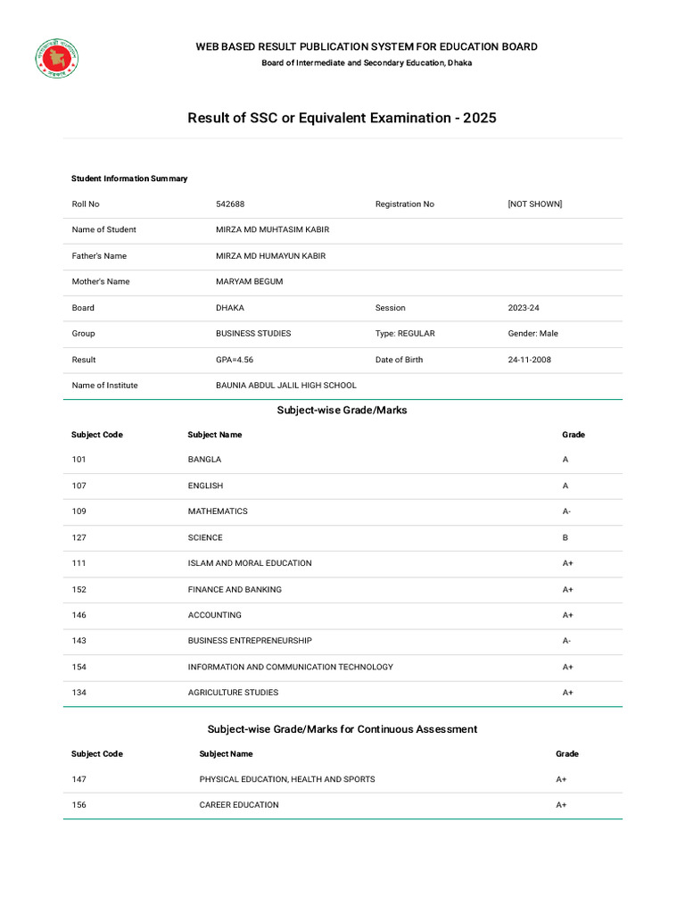 Web Based Result Publication System For Education Board | PDF