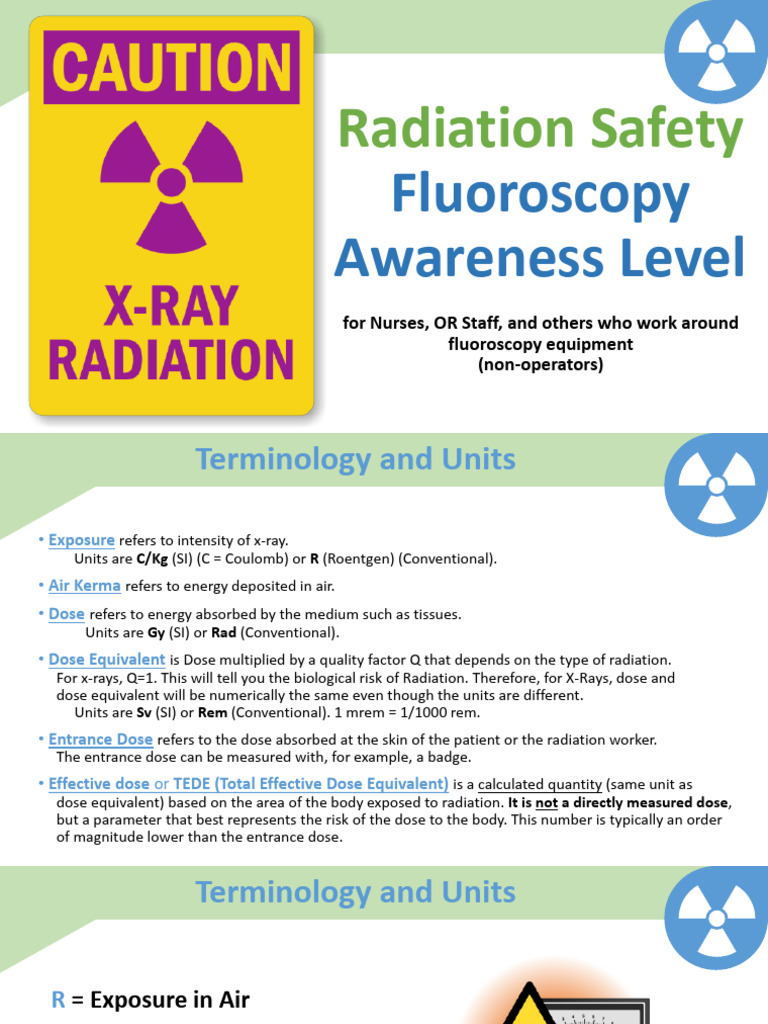 Fluoroscopy Radiation Safety Guide | PDF | Absorbed Dose | Dosimetry