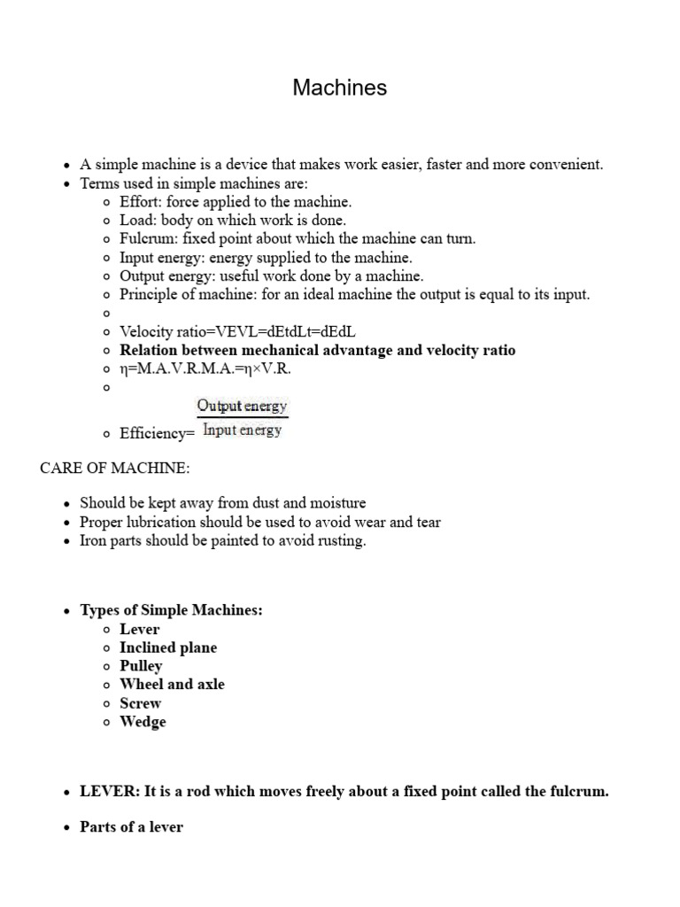 Understanding Simple Machines and Their Types | PDF | Lever | Machines