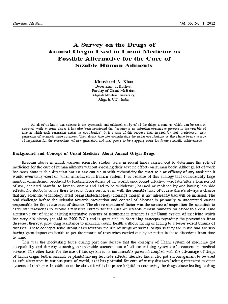 Hamdard Med 2012 55 1 5 9 | PDF | Joint | Vein