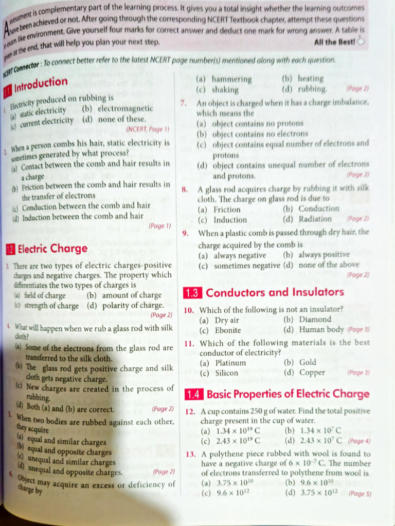 NCERT On Fingertips Physics Chap.1 and 2 | PDF | Force | Electric Charge