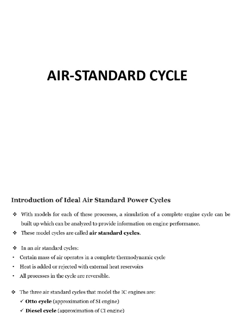 Air-Standard Cycle | PDF