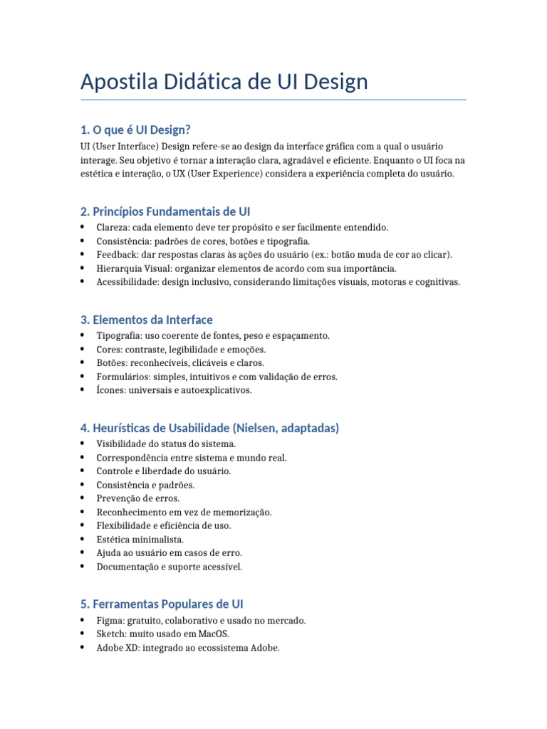 Guia Completo de UI Design e Práticas | PDF