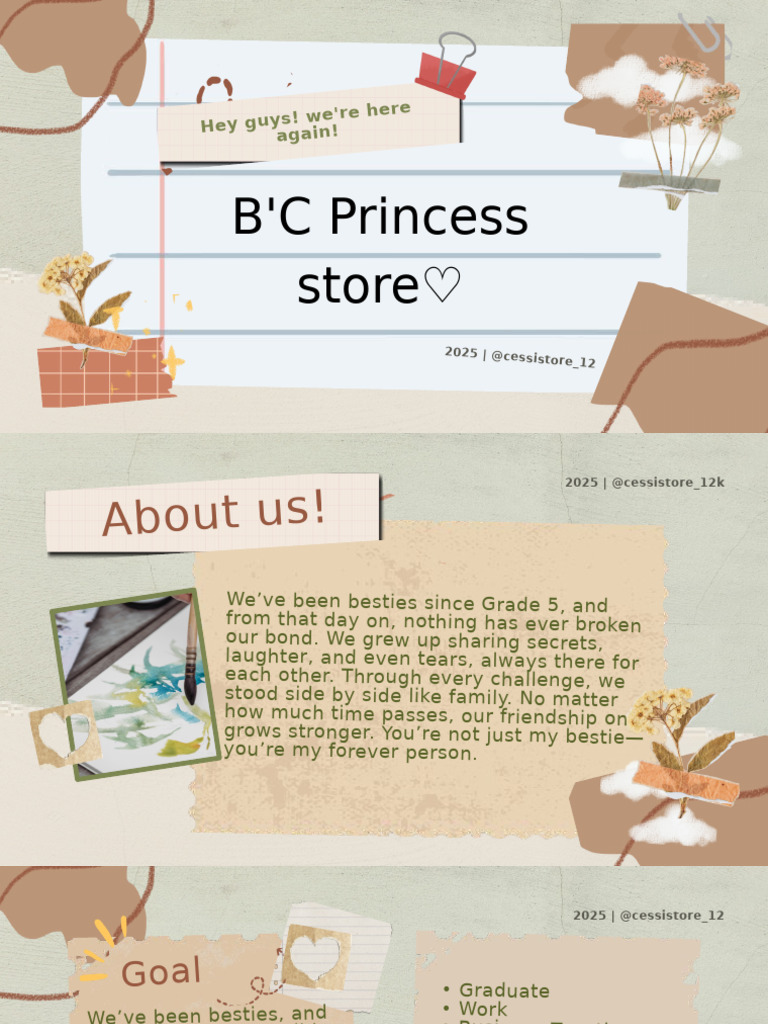 Brown Aesthetic Playful Scrapbook Portfolio Design Presentation ...