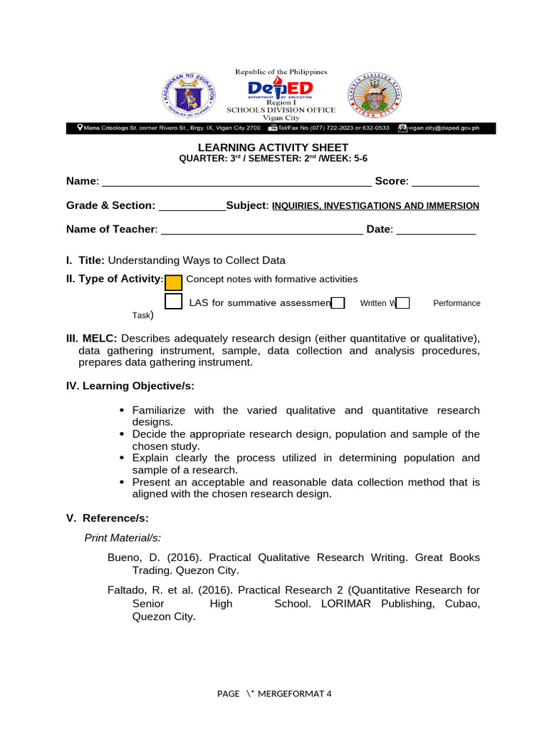 Melc 4 | PDF | Survey Methodology | Ethnography