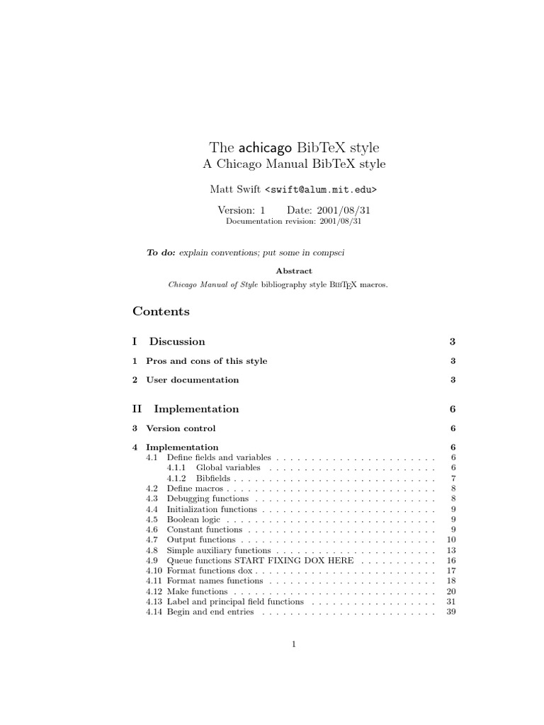 Chicago BibTeX Style Guide | PDF | String (Computer Science) | Text