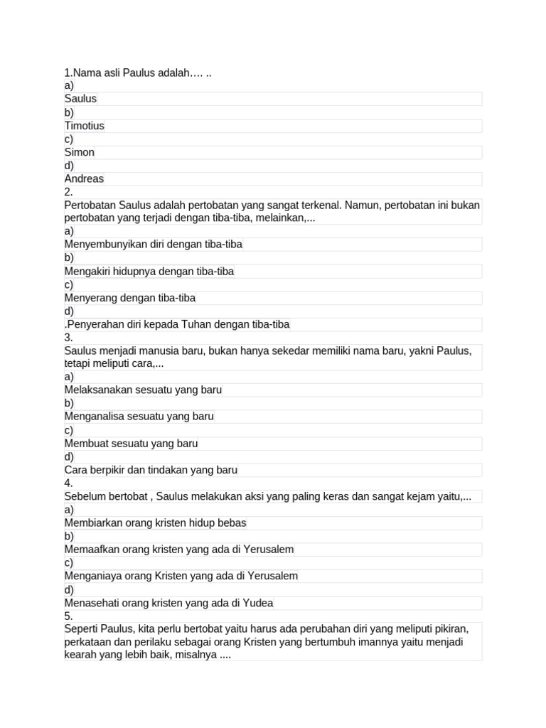 Pertobatan Saulus Menjadi Paulus | PDF