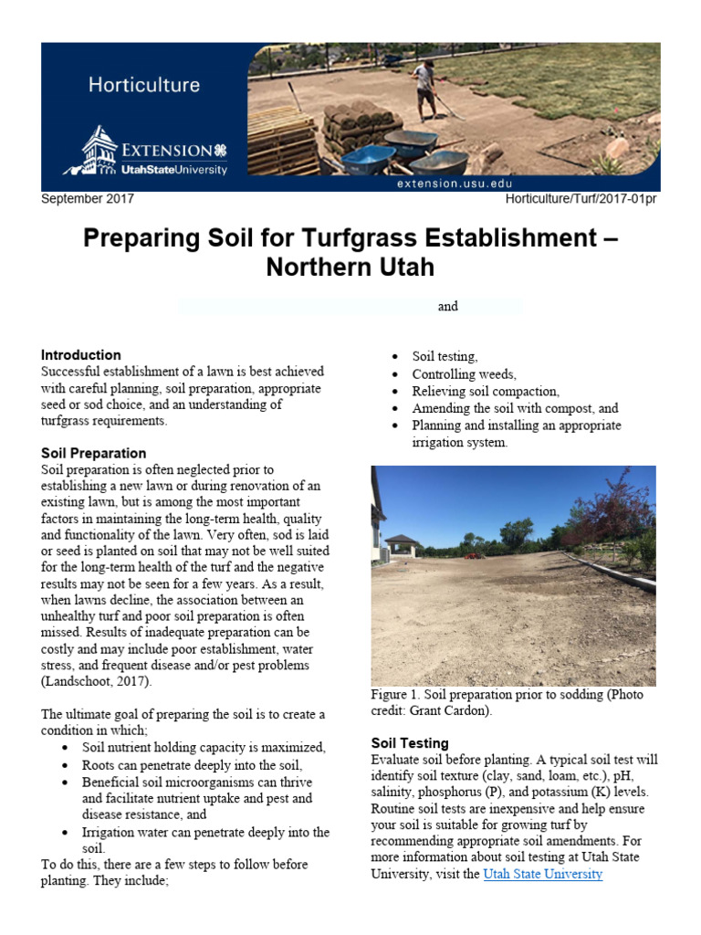 Soil Preparation for Northern Utah Lawns | PDF | Soil | Compost