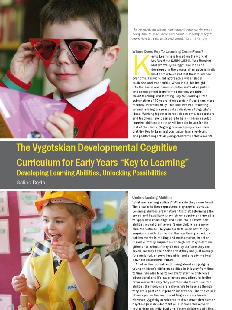 The Vygotskian Developmental Cognitive Curriculum For Early Years Key ...