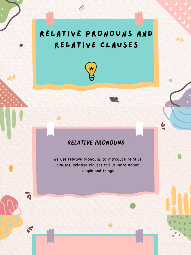 Understanding Relative Pronouns & Clauses | PDF