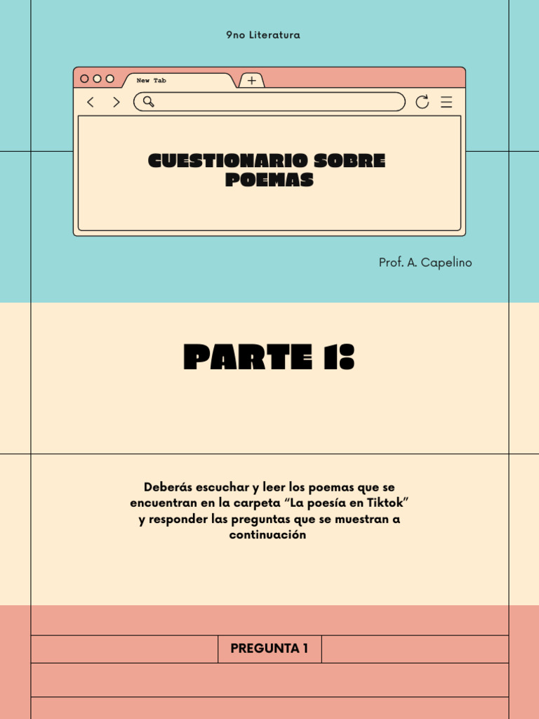 Cuestionario de Análisis de Poemas | PDF