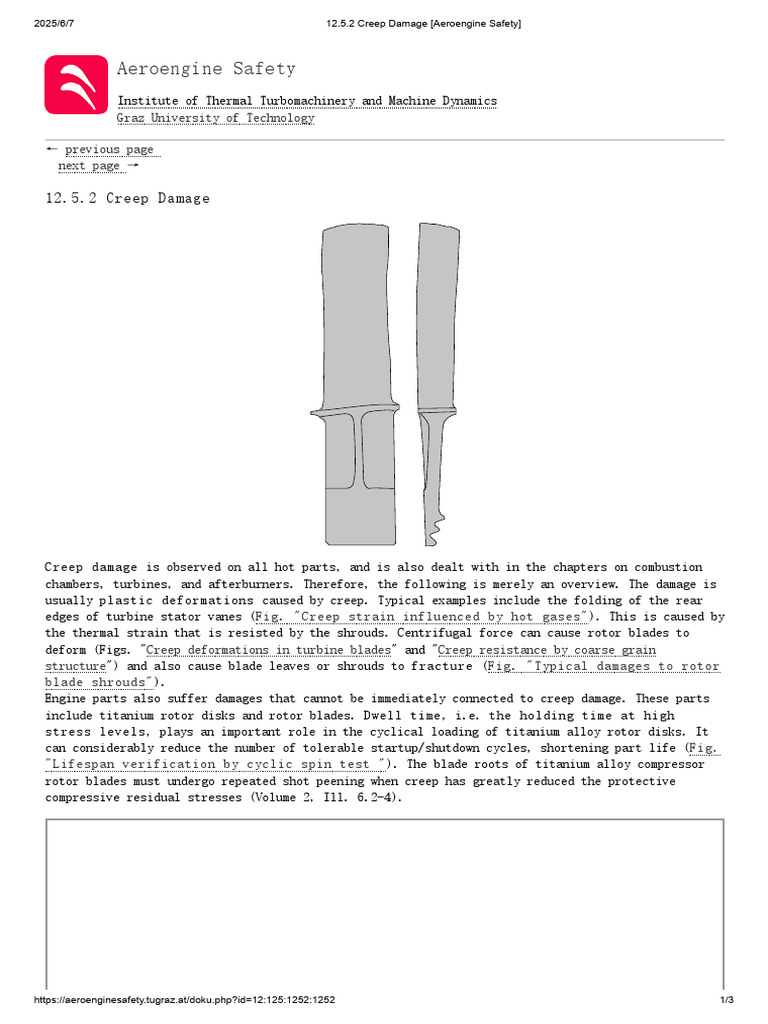 12.5.2 Creep Damage (Aeroengine Safety) | PDF | Creep (Deformation ...
