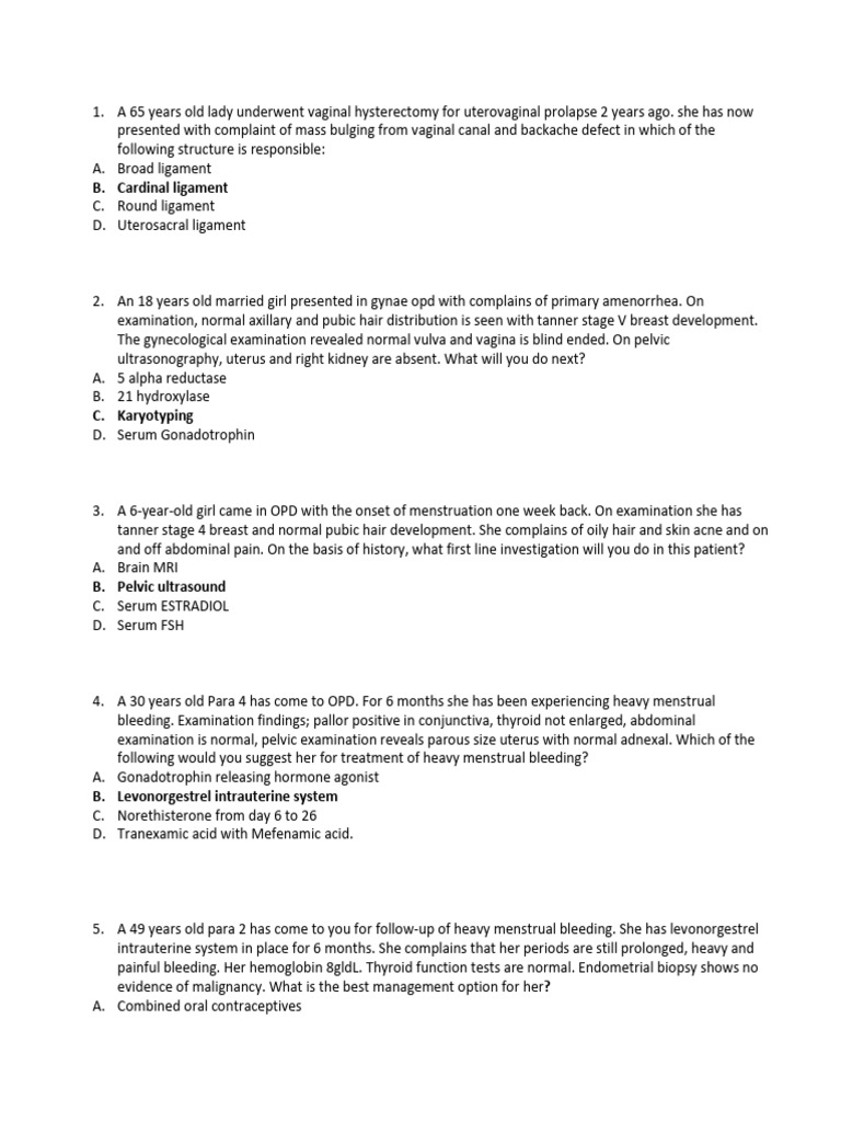 Gynecological Case Studies and Management | PDF | Ovarian Cancer ...