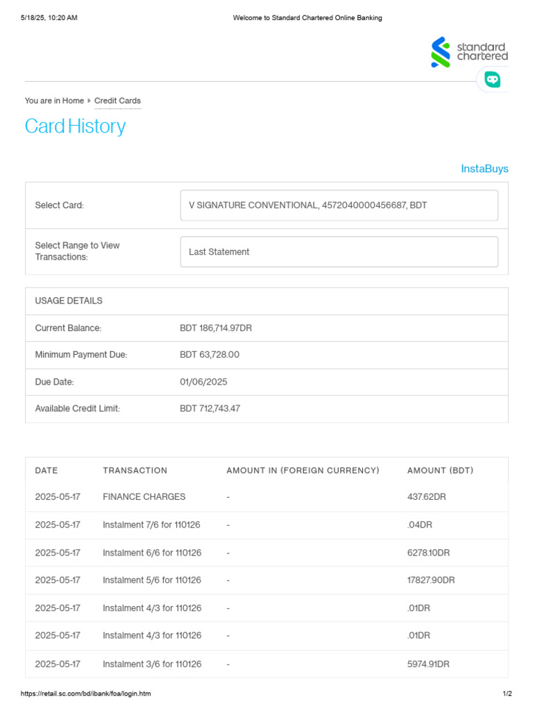 Welcome To Standard Chartered Online Banking | PDF | Credit Card | Business