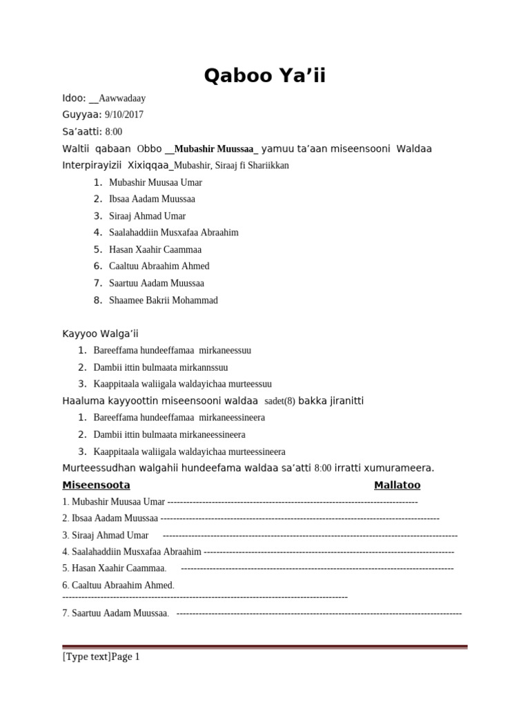 Barreeffama Hundeeffamaa IMX 01 | PDF