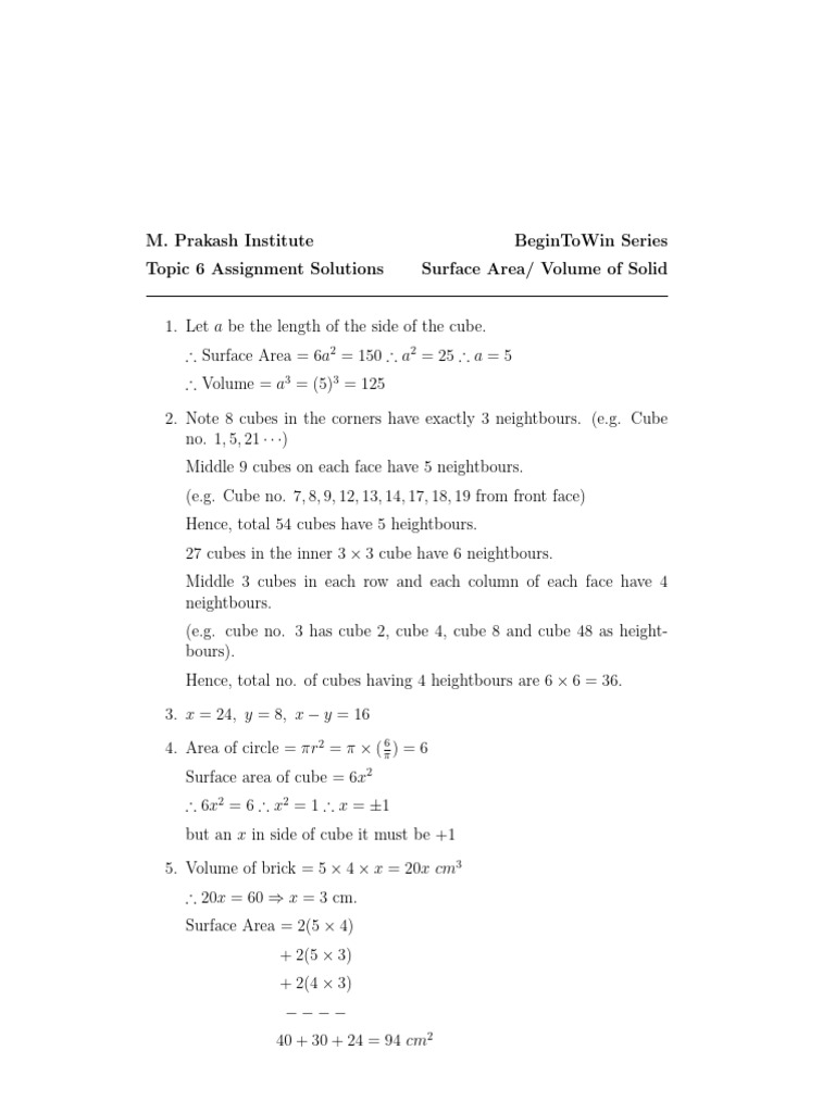 Solution Topic 6 | PDF