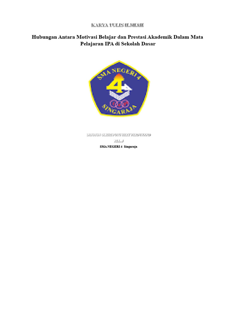 Kti Sekolah Dasar | PDF