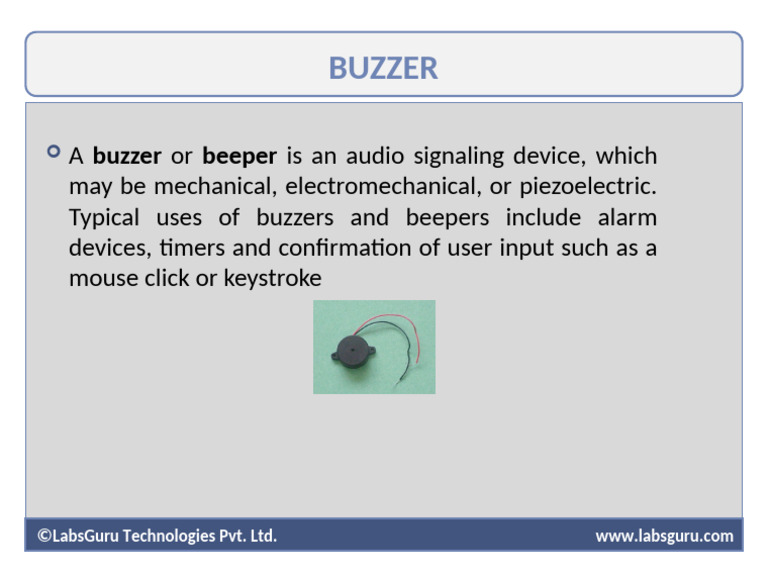 Buzzer: Functions and Uses Explained | PDF