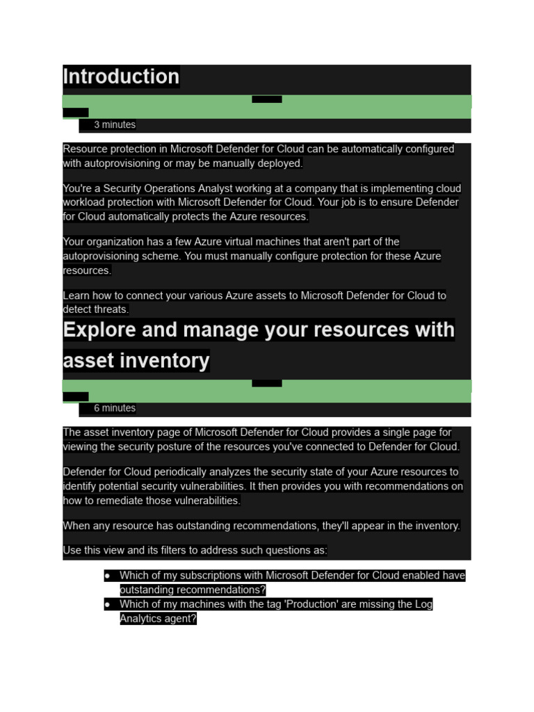 Azure Asset Inventory in Defender for Cloud | PDF | Cloud Computing ...