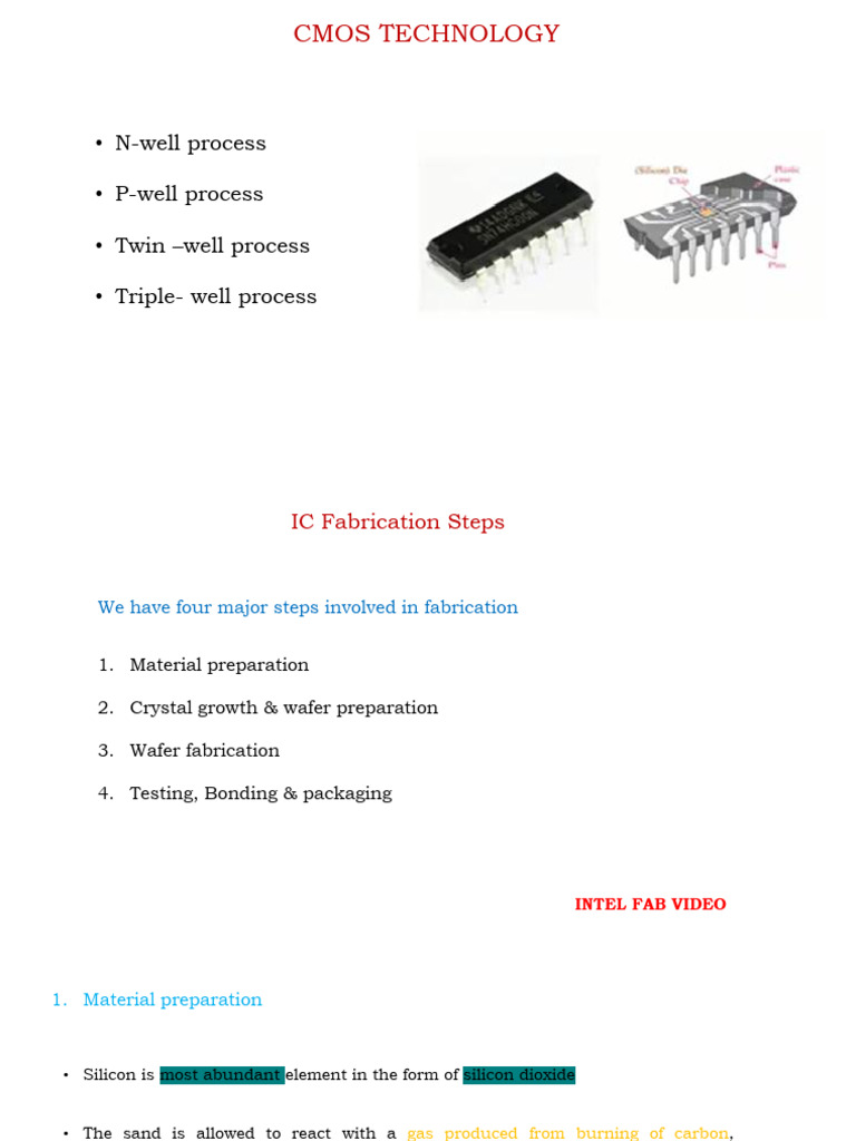 CMOS Fabrication Processes Overview | PDF | Semiconductor Device ...