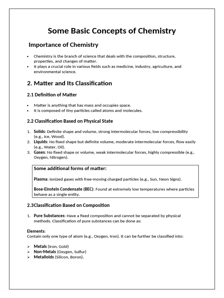 Some Basic Concepts of Chemistry | PDF | Mole (Unit) | Atoms