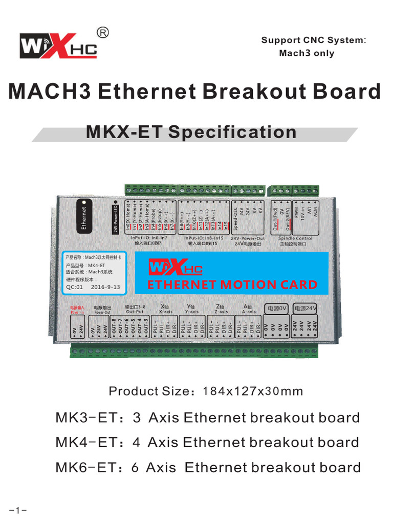 Mach3 Ethernet Breakout Board Guide | PDF | Power Inverter | Router ...