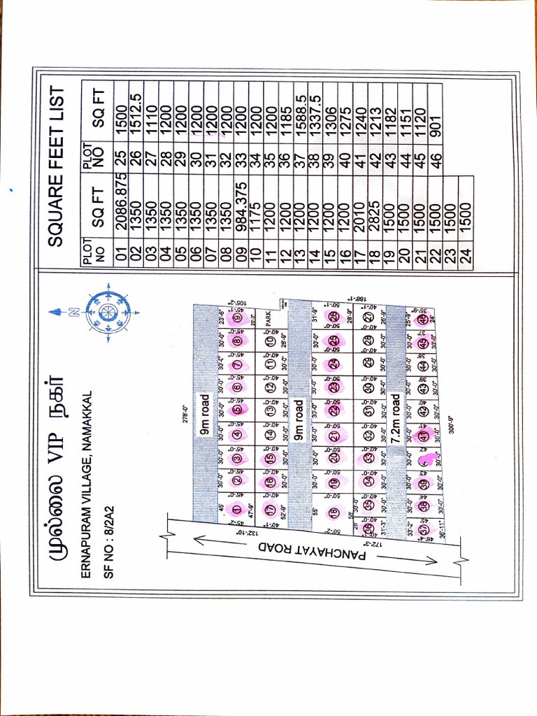 Mullai VIP Nagar Vacant List | PDF | Units Of Measurement