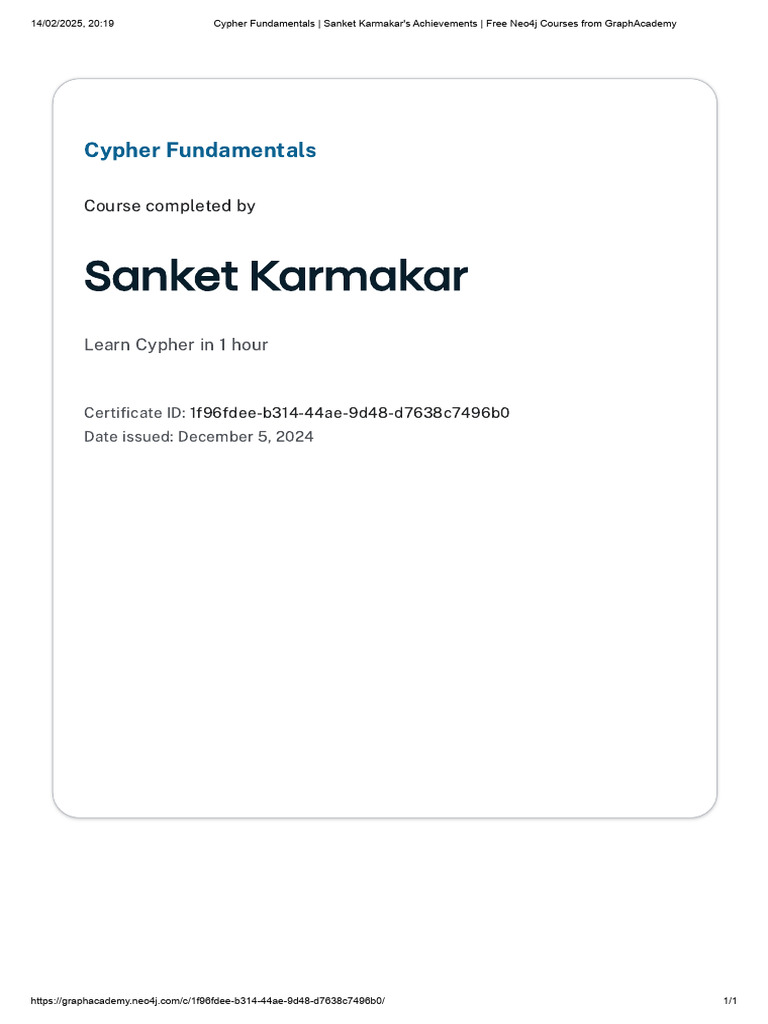 Neo4j - Cypher Fundamentals | PDF