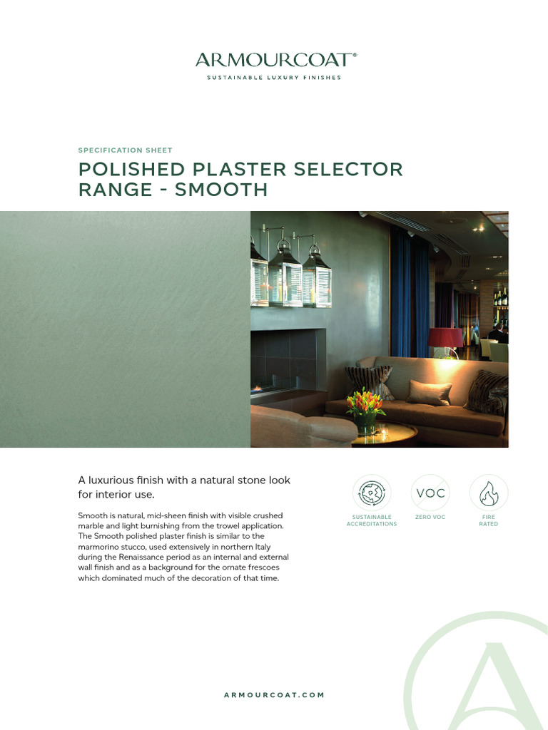 Smooth Polished Plaster Specification | PDF | Plaster | Interior Design