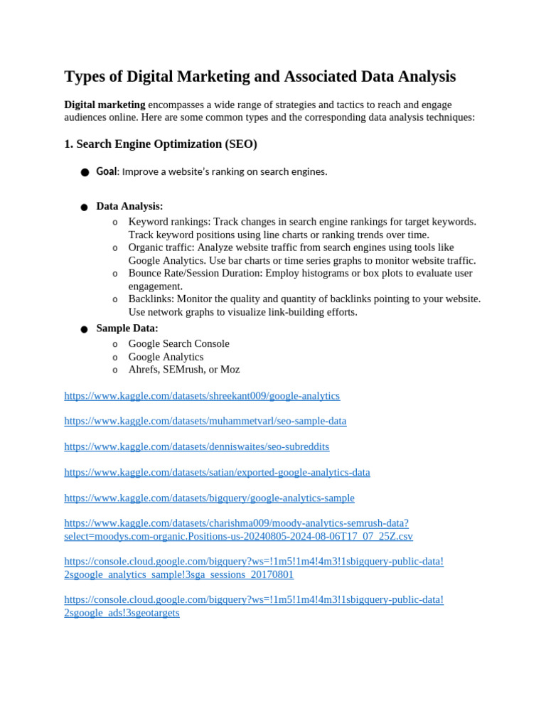 Marketing Analytics Techniques Overview | PDF | Search Engine ...