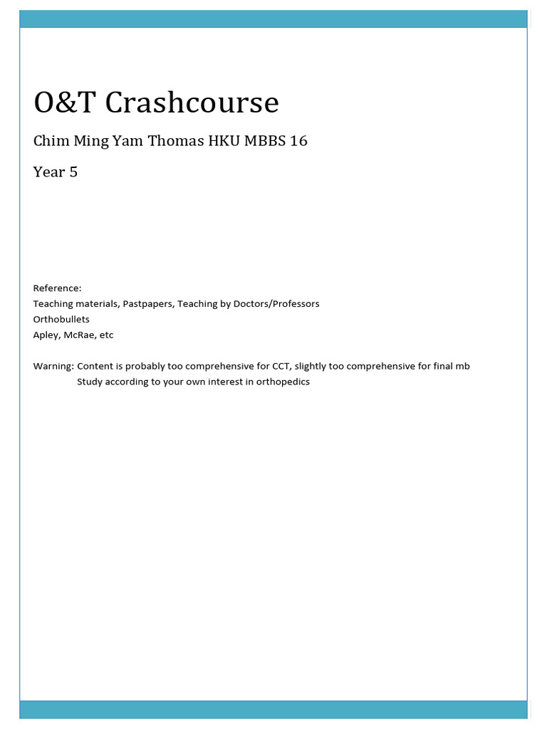 Comprehensive Orthopedic Study Guide | PDF | Anatomical Terms Of Motion ...