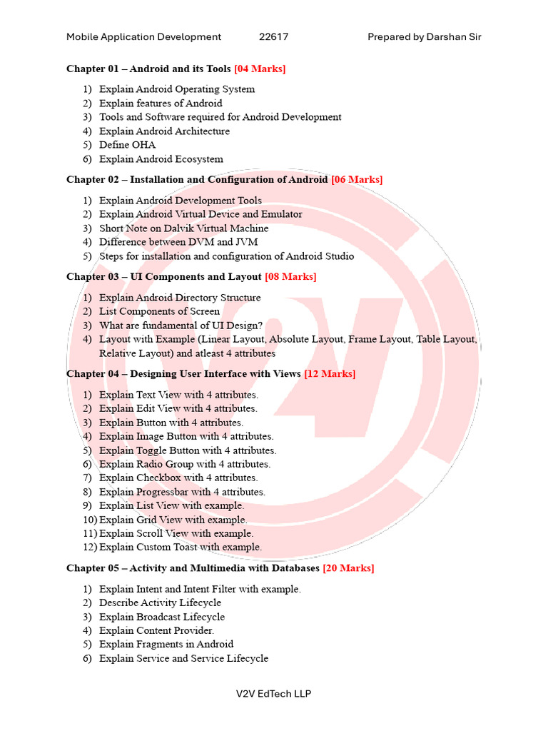 MAD 22617 IMP Questions - 2d33c98f-4740-405d-8cc5-Ac - 250509 - 161015 | PDF | Android ...