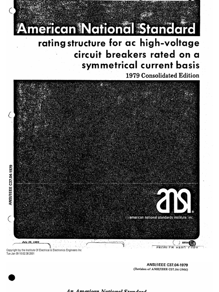 IEEE C37 04 Norma Interrruptores | PDF | Institute Of Electrical And ...
