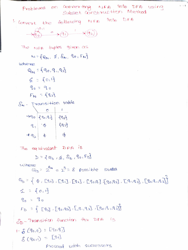 NFA To DFA Conversion | PDF