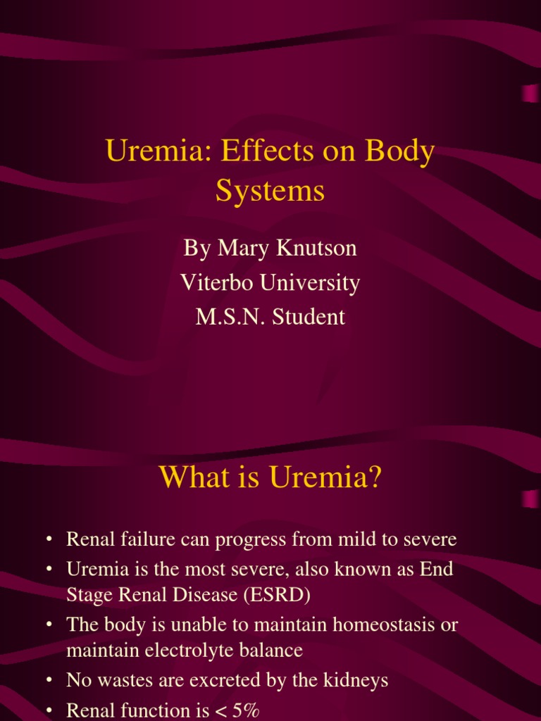 Uremia | Dialysis | Kidney