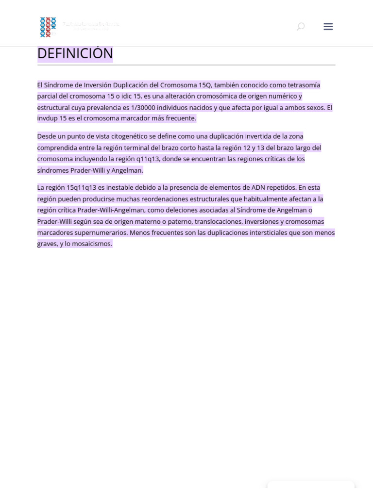 Síndrome Inv-Dup 15Q - Fundación Inversión Duplicación Del Cromosoma ...