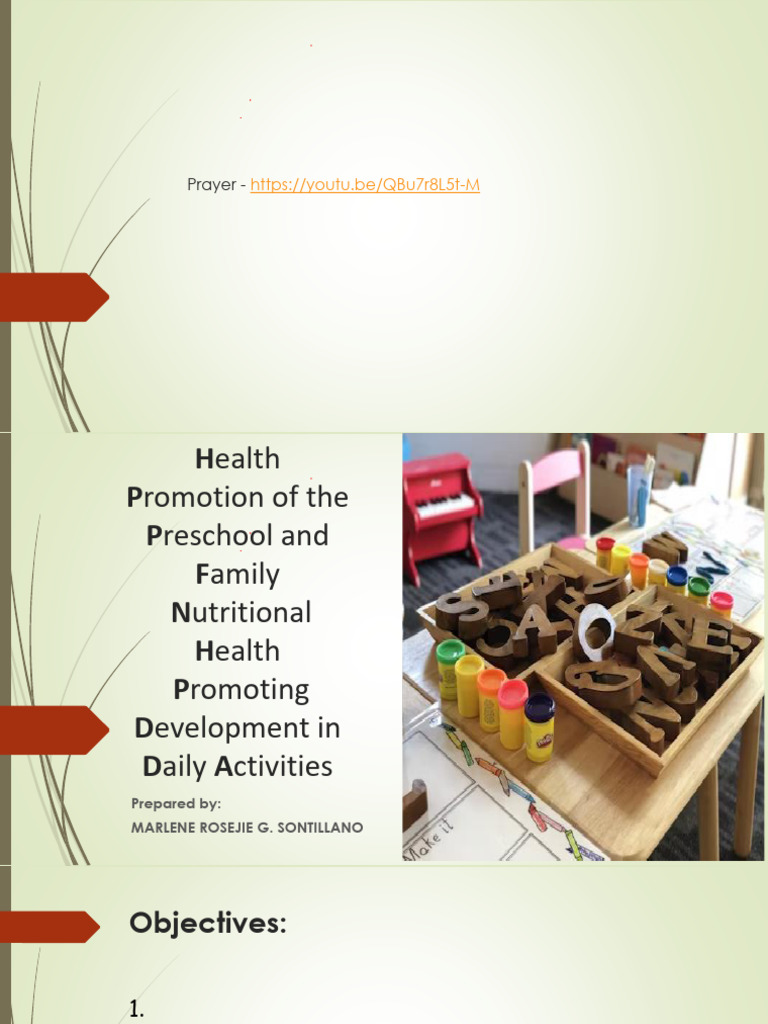 Health Promotion for Preschoolers | PDF | Foods | Vaccines