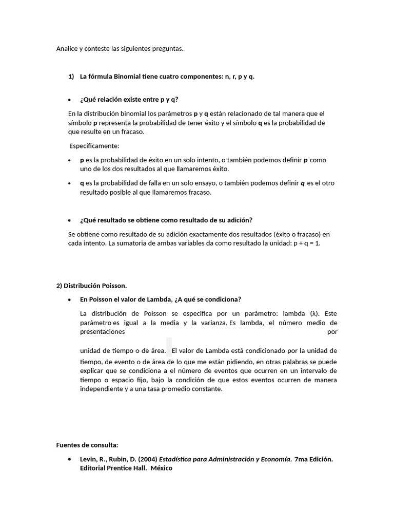 Lambda en Distribución Poisson | PDF