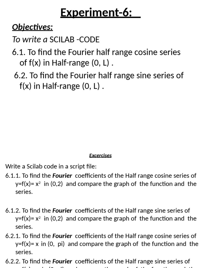 6.fourier Half-Range Series | PDF | Fourier Series | Mathematics