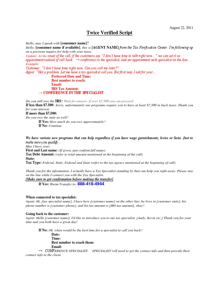 Tax Verification Script 9.22 | PDF | Internal Revenue Service | Taxes