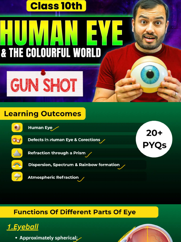 Human Eye Class 10 Final | PDF