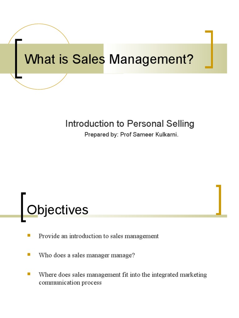 What Is Sales Management | PDF | Sales | Marketing Communications